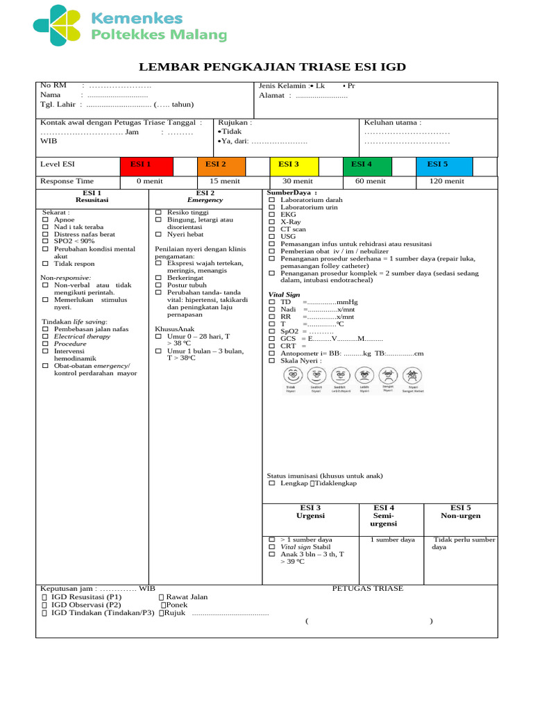 Panduan Triase ESI untuk IGD | PDF