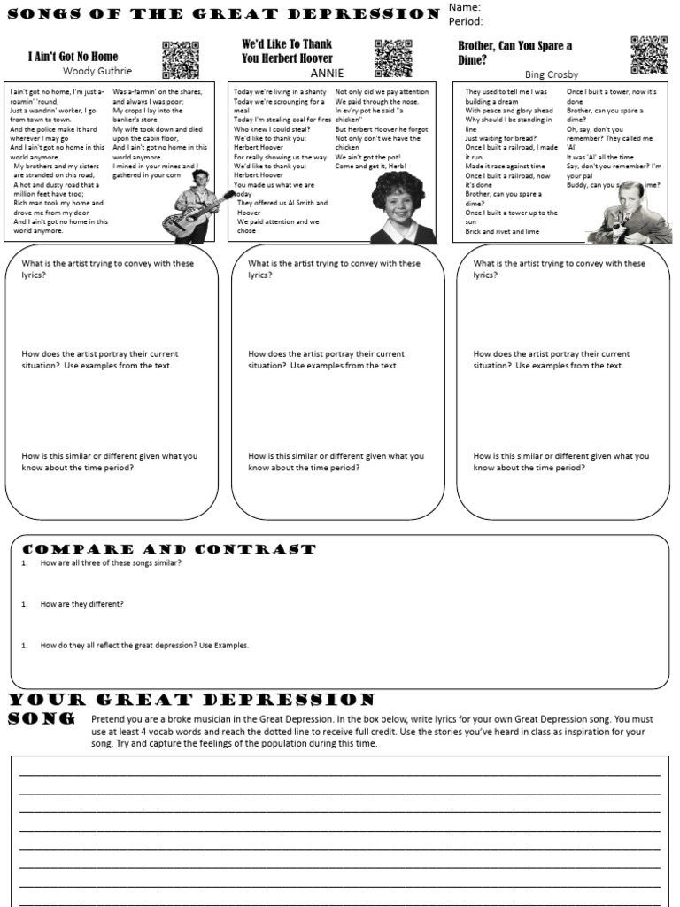 SongsoftheGreatDepression 1 | PDF