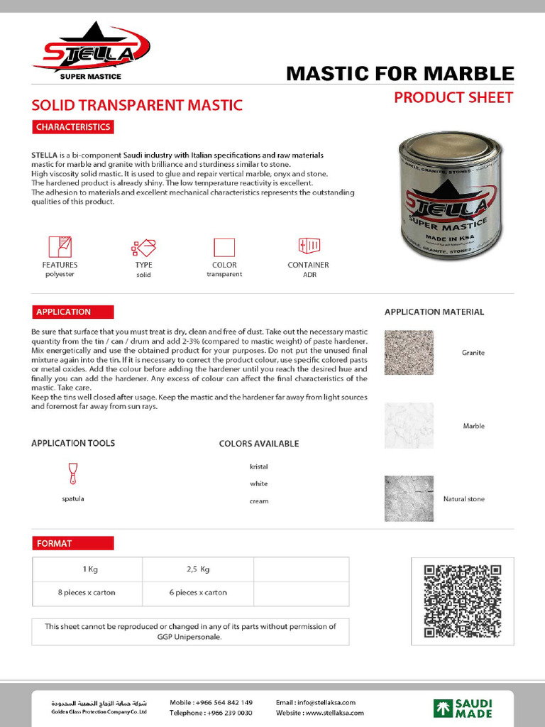 SOLID Transparent MASTIC Product Sheet - 06 01 | PDF