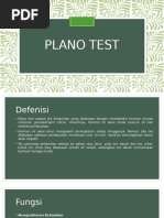 Pemeriksaan Plano Test | PDF