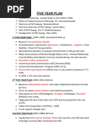 Overview of India's Five Year Plans | PDF | Economies | Economy Of Asia