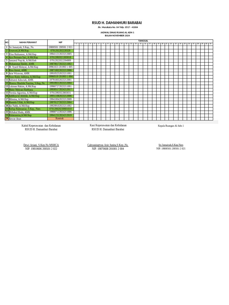 Jadwal Nov 2024 New Terbaru | PDF