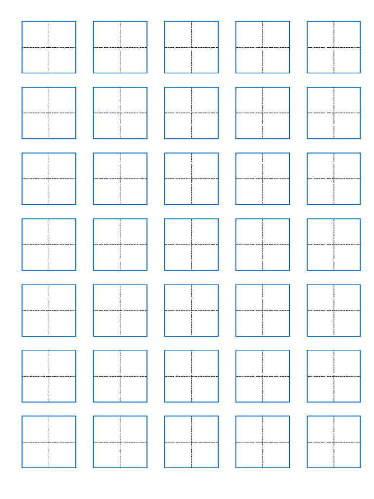 Template Latihan Menulis Huruf Jepang | PDF