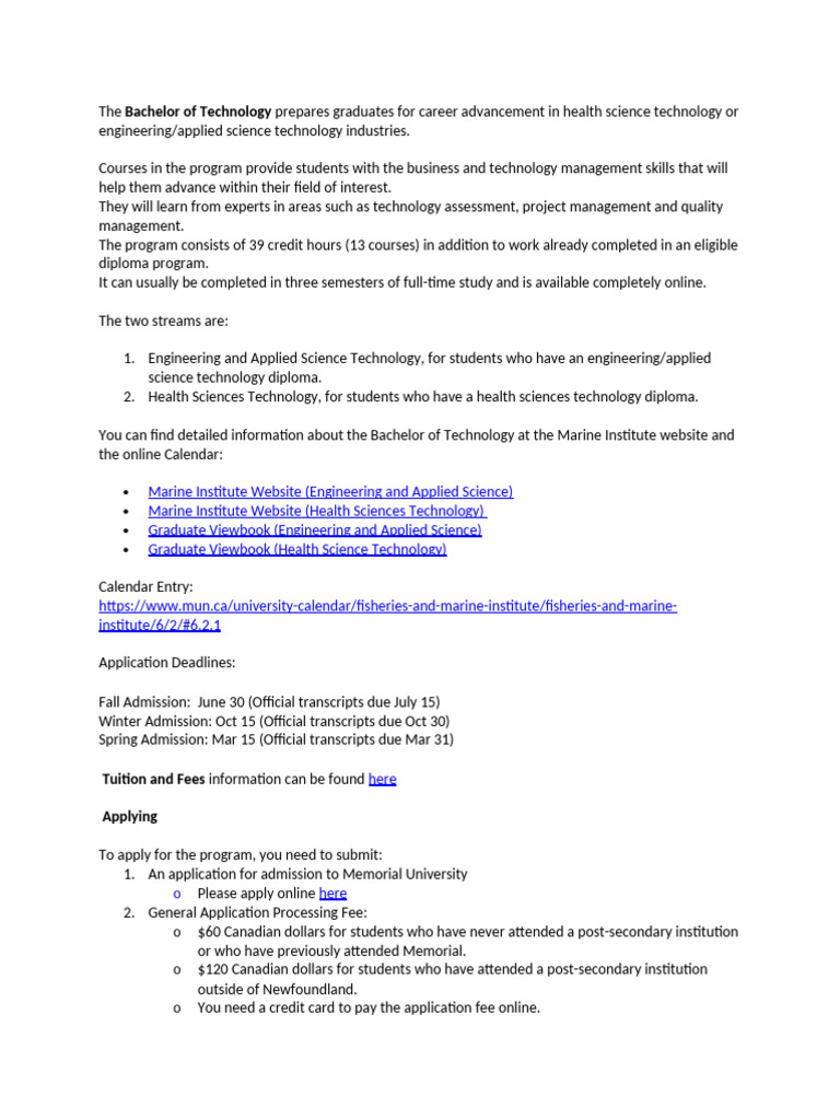 Bachelor of Technology Information | PDF | Diploma | Educational Stages