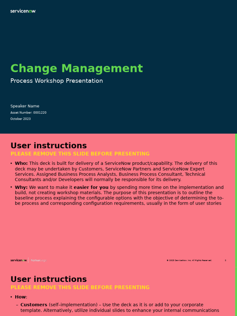 ITSM - Change - Process Workshop Presentation - Vancouver | PDF | Risk | Risk Assessment