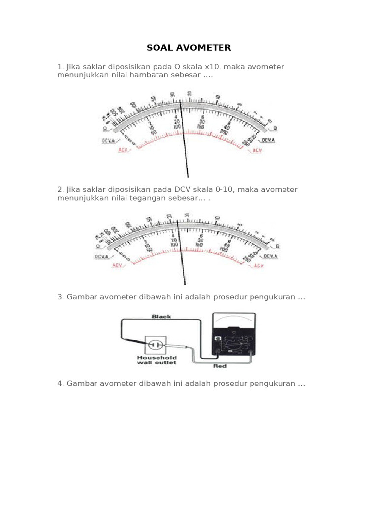 SOAL AVOMETER 1 | PDF