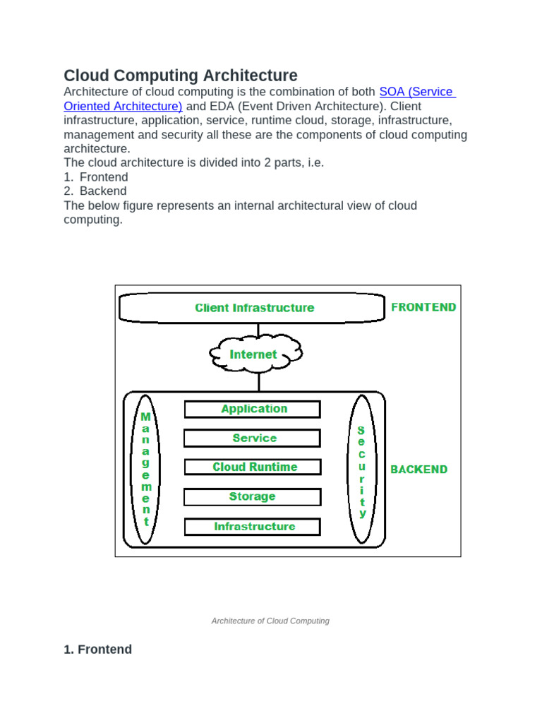 Cloud Computing Architecture Overview | PDF | Cloud Computing | Databases
