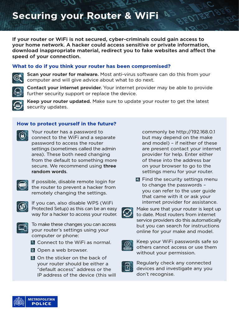 Cyber Protect Securing Your Router and Wifi | PDF | Security | Computer ...