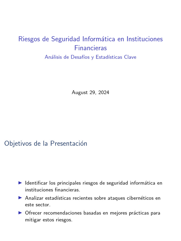 Riesgos Cibernéticos en Finanzas 2024 | PDF | Seguridad | La seguridad ...