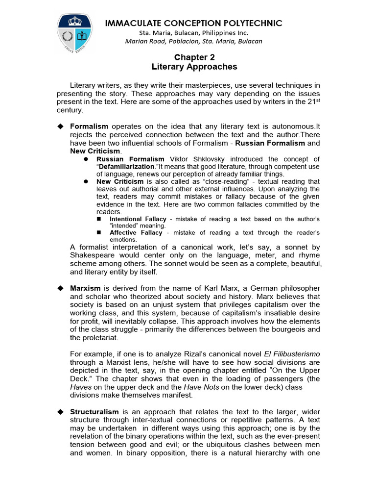 Lesson 3 - Literary Approaches | PDF | Deconstruction | Liberal Arts ...