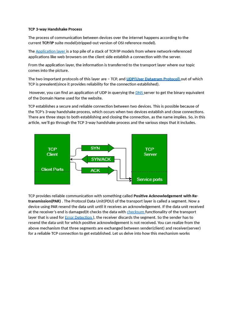 3 Way - Handshake Protocol | PDF | Transmission Control Protocol | Data Transmission