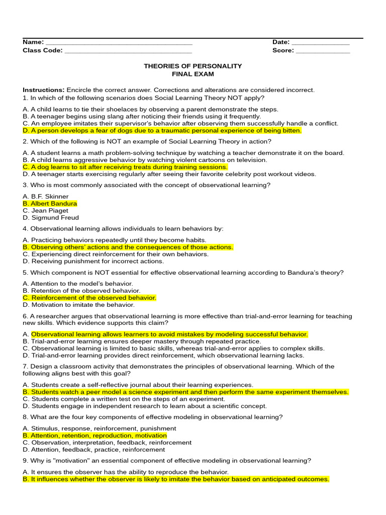 TOP-Exam-Finals | PDF | Reinforcement | Learning
