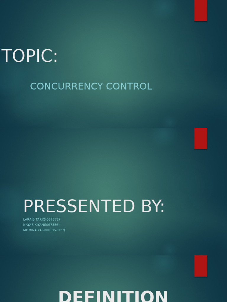 Concurrency Control Pdf Database Transaction Computer Science