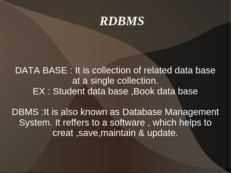 RDBMS 2024 | PDF