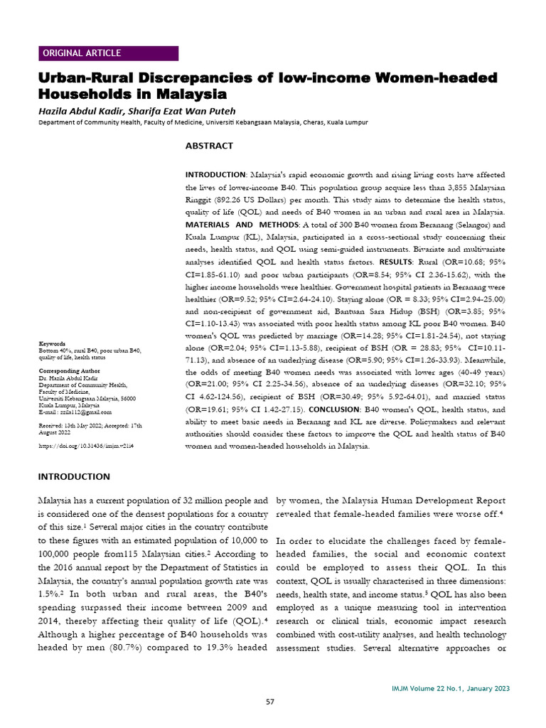 Urban Rural+Discrepancies | PDF | Cost Of Living | Socioeconomic Status