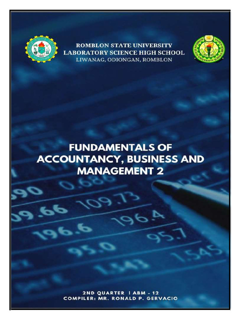 MODULE FABM 2 - 2nd Quarter FINAL | PDF | Debits And Credits | Cheque