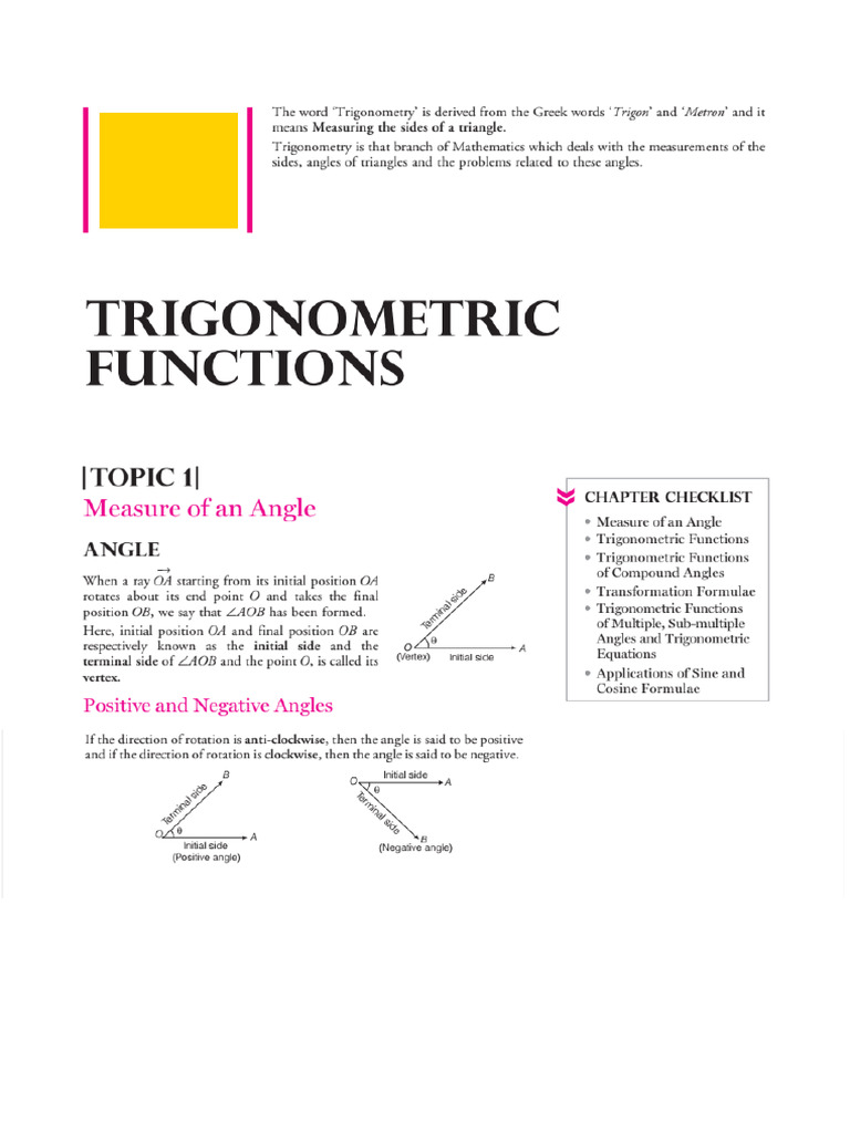 Maths Trigonometry | PDF
