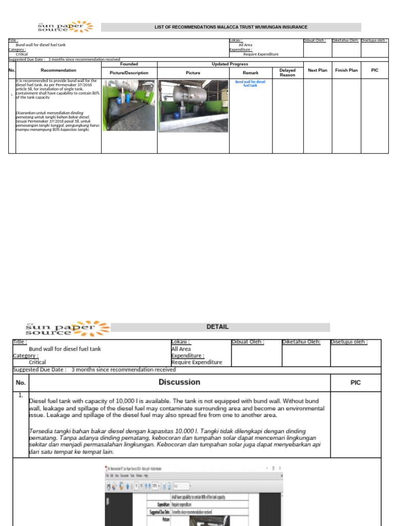 240076R-06 Detail of Review Bund Wall For Diesel Fuel Tank | PDF ...