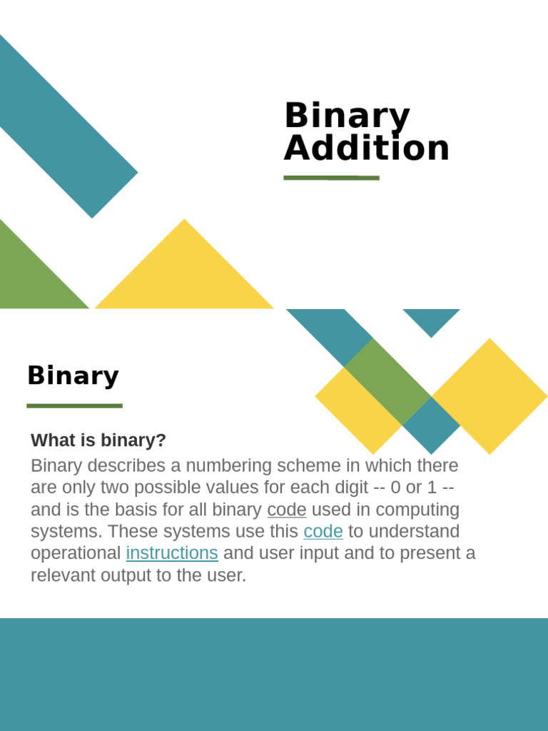 Binary Addition Subtraction | PDF