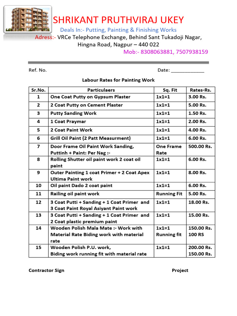 Labour Rate | PDF