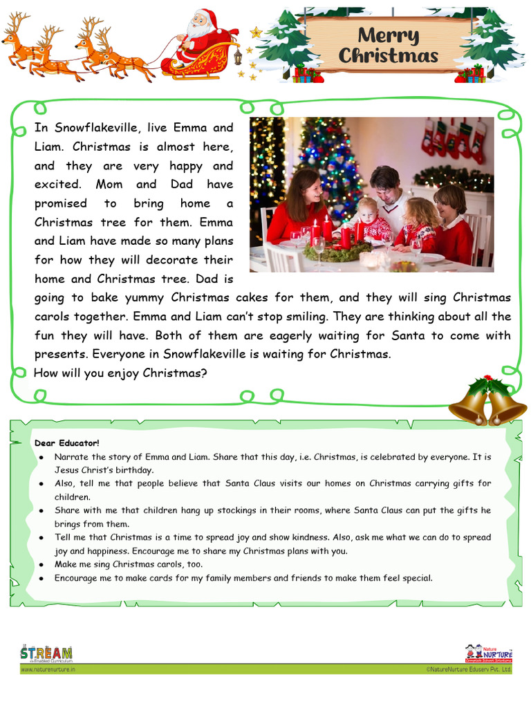 Christmas Worksheet LKG | PDF