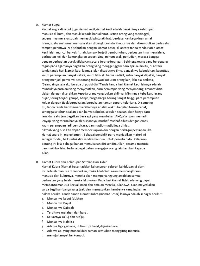 resum kb 3akidah | PDF