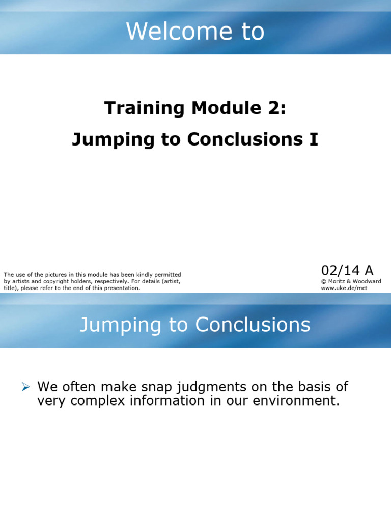 Module A (Jumping To Conclusions I) English | PDF | Moon | Creative Commons
