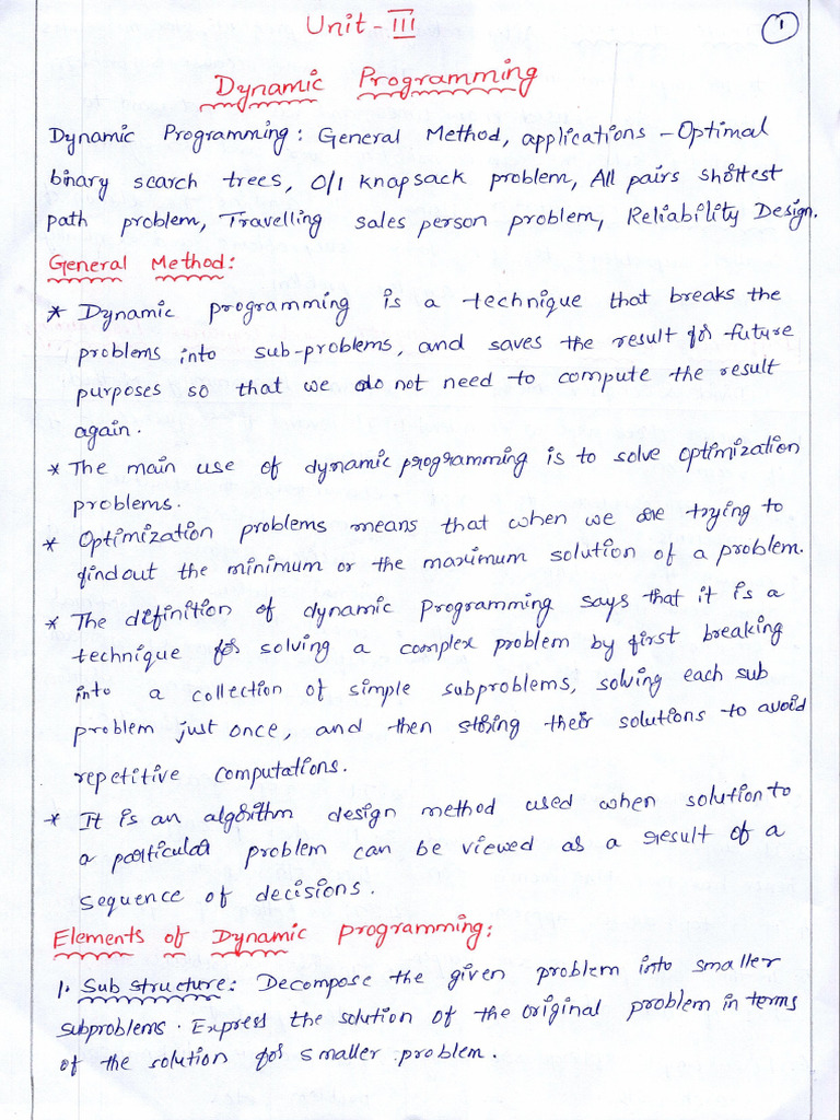 Daa Unit-3 Notes (Aiml - Ai&Ds) | PDF