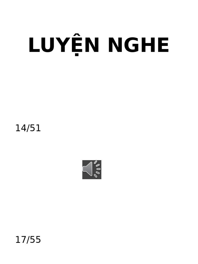 LUYỆN NGHE | PDF