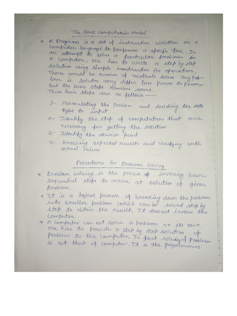 Problem solving Techniques and Algo-1 | PDF Problem solving Techniques and Algo-1 | PDF