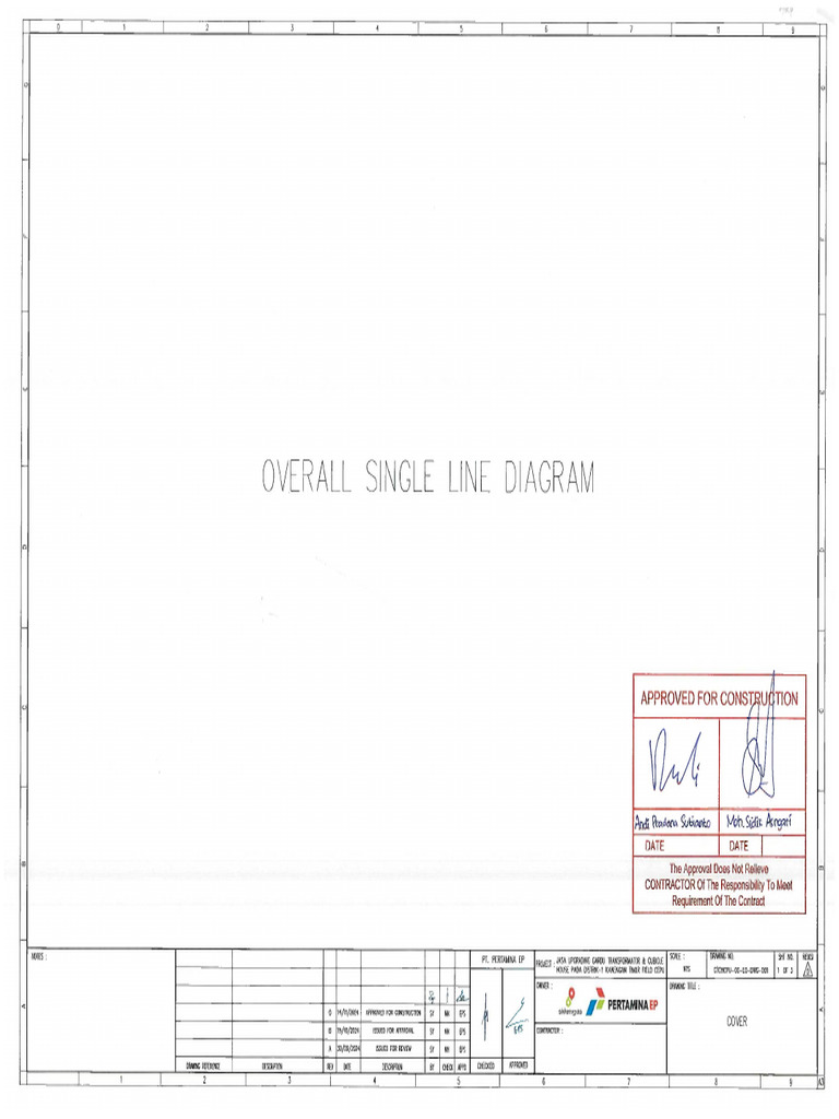 GTCHCPU-00-E0-DWG-001 Overall Single Line Diagram - REV.0 Signed | PDF