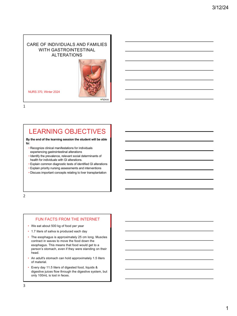 GI Classes - Student PPT Winter 2024 | PDF | Cirrhosis | Medical ...