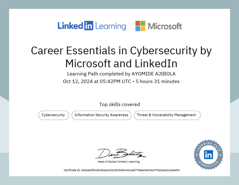 LinkedIn Learning Certificate.pdf | PDF