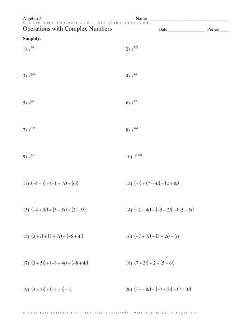 Complex Numbers 02 - Operations With Complex Numbers | PDF