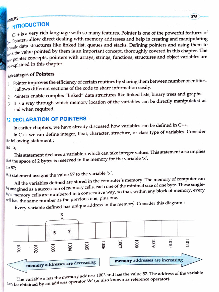 Pointers Textbook Notes Updated | PDF