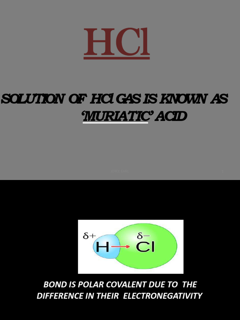 STUDY OF COMPOUNDS - HCL | PDF | Hydrochloric Acid | Chlorine