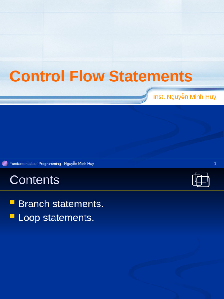 Control Flow Statements in Programming | PDF | Control Flow | Computer ...
