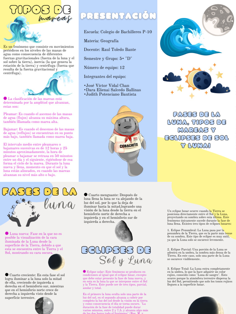 Tríptico Sobre Salud | PDF | Marea | Eclipse