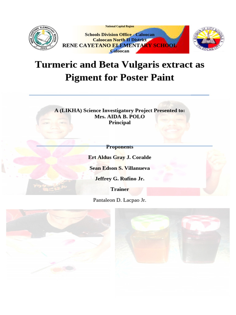 Beta Vulgaris Extract and Turmeric | PDF | Paint | Turmeric