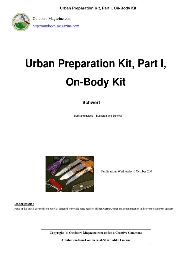 Urban Preparation Kit Part I On | PDF | Social Science