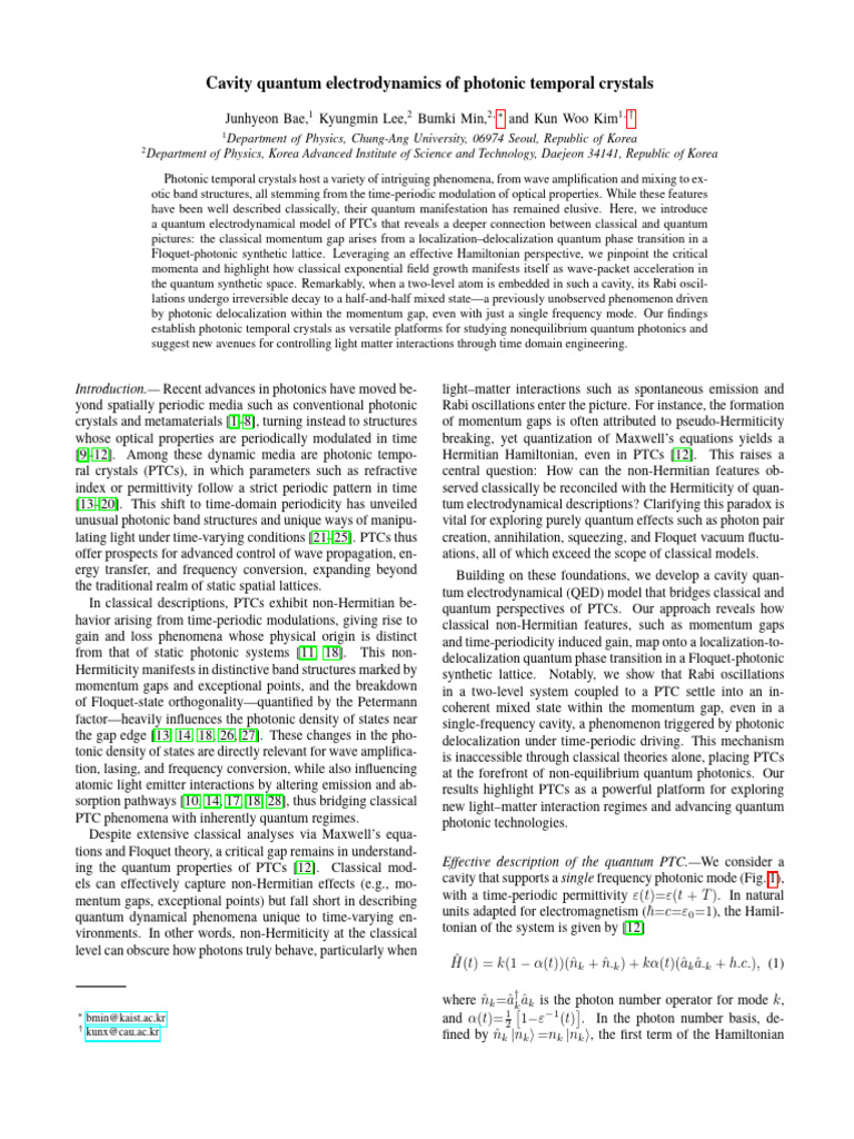 Cavity quantum | PDF | Atomic | Materials Science