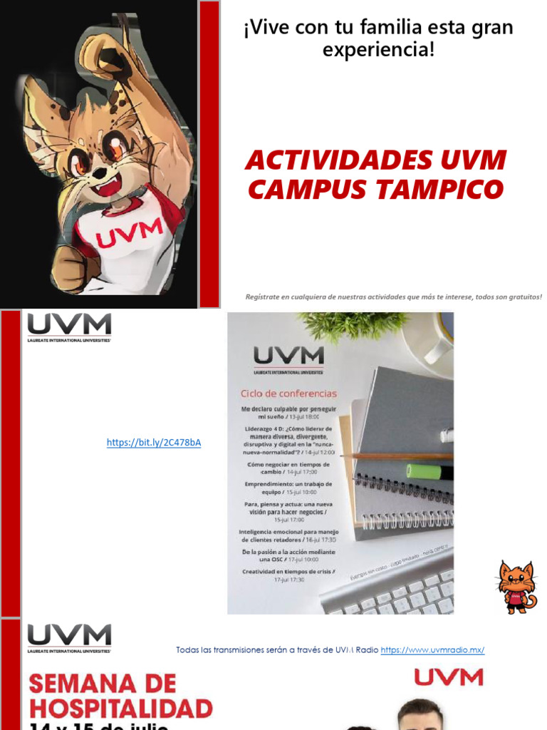 Actividades Gratuitas UVM Tampico 2023 | PDF