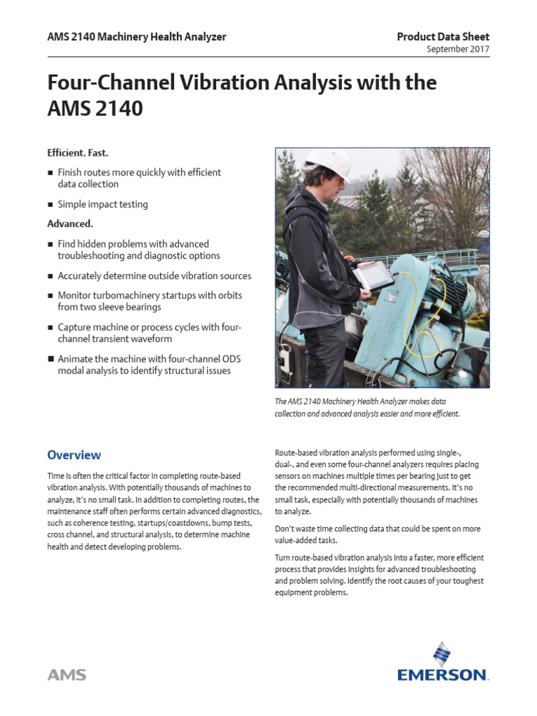 Product Data Sheet Ams 2140 Four Channel Vibration Analysis en 39392 | PDF | Accelerometer ...