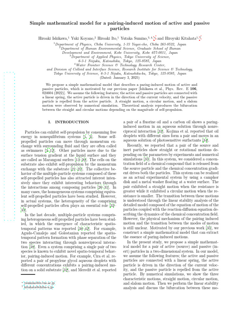 Simple mathematical model | PDF | Force | Physical Sciences