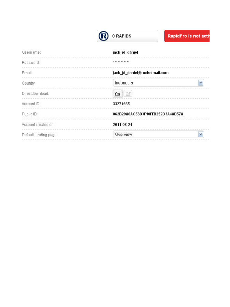 Contoh Rapid Account | PDF