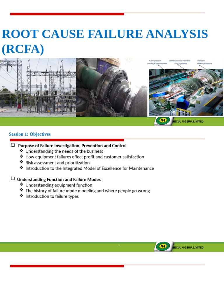 Root Cause Failure Analysis (Rcfa) - 1 | PDF | Reliability Engineering ...