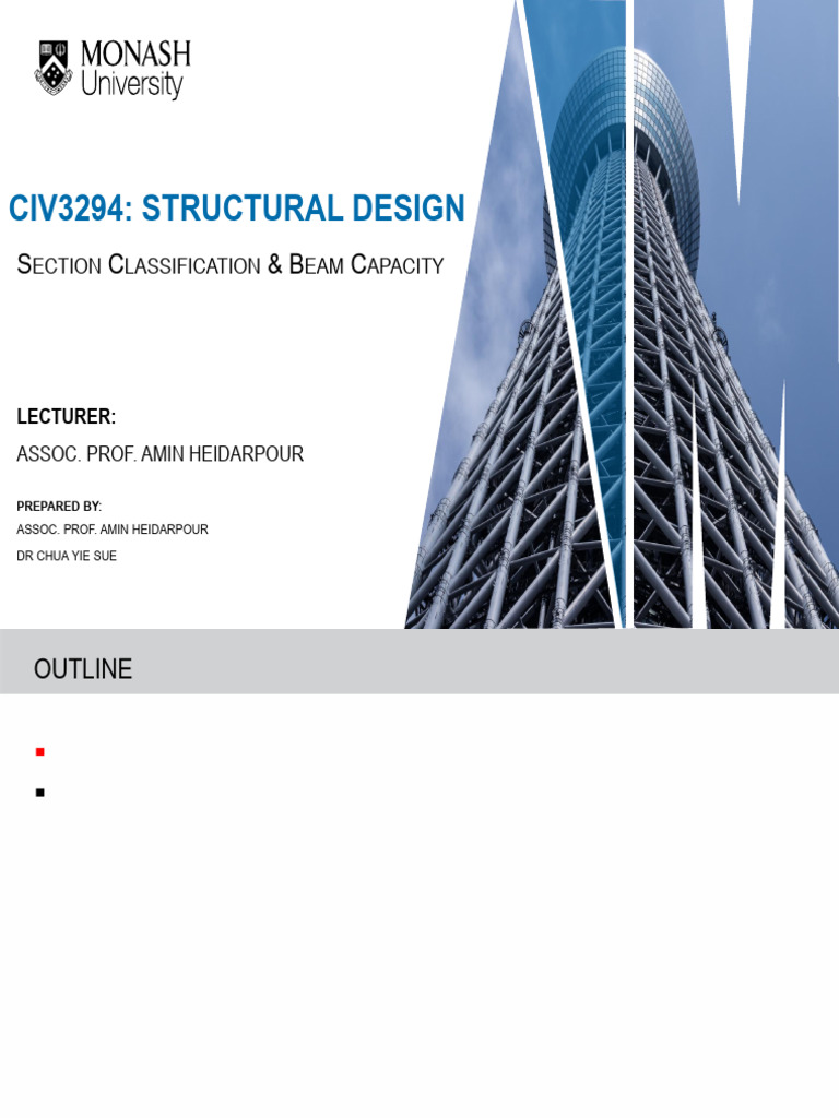 Section Classification and Bending Capacity | PDF | Buckling | Bending