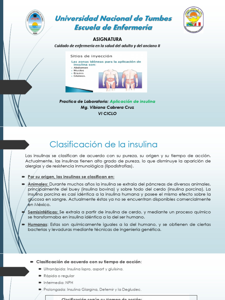 Administración de Insulina | PDF | Insulina | Inyección (medicina)