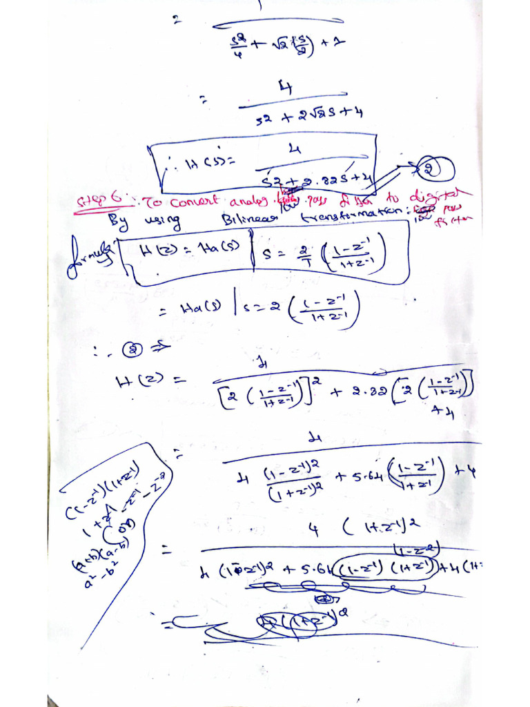 bilinear, impulse transformation | PDF