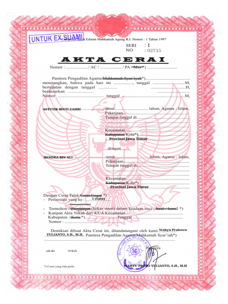 Akta Cerai | PDF
